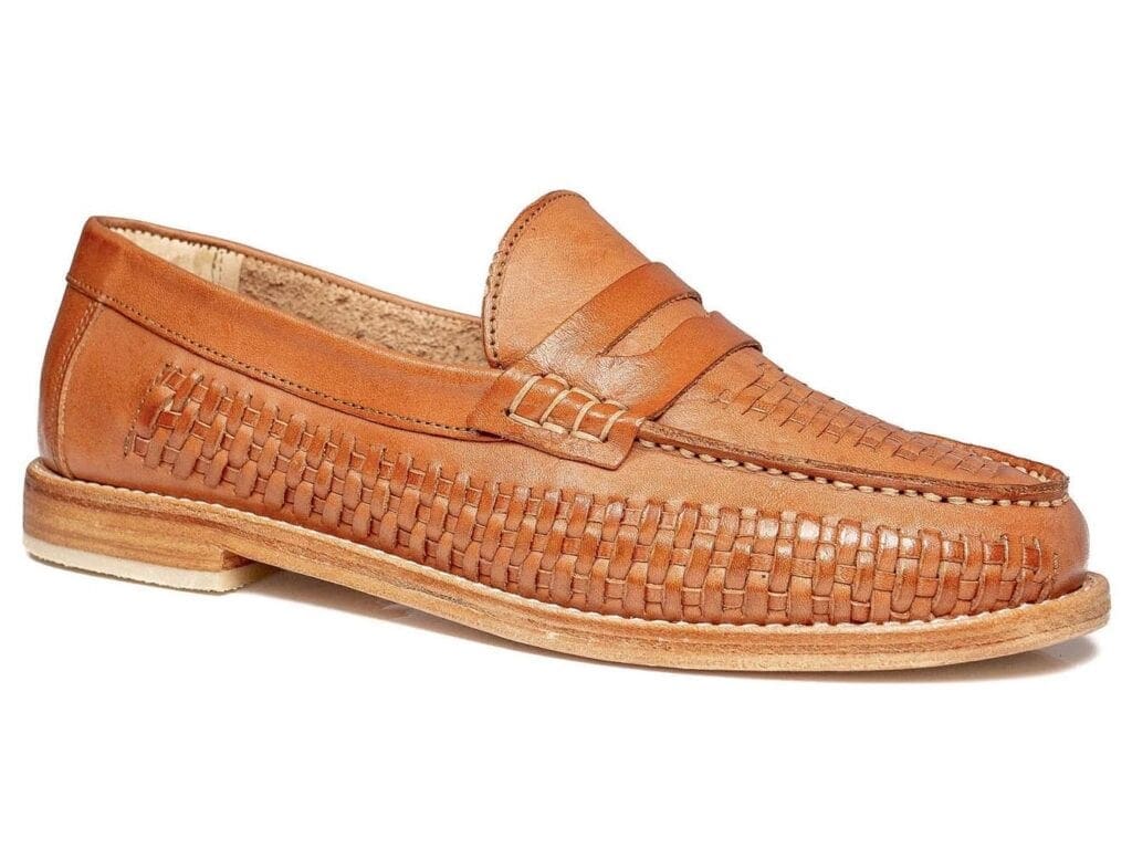 Men's Leather Bertie Penny Loafer Brown | Pachacuti